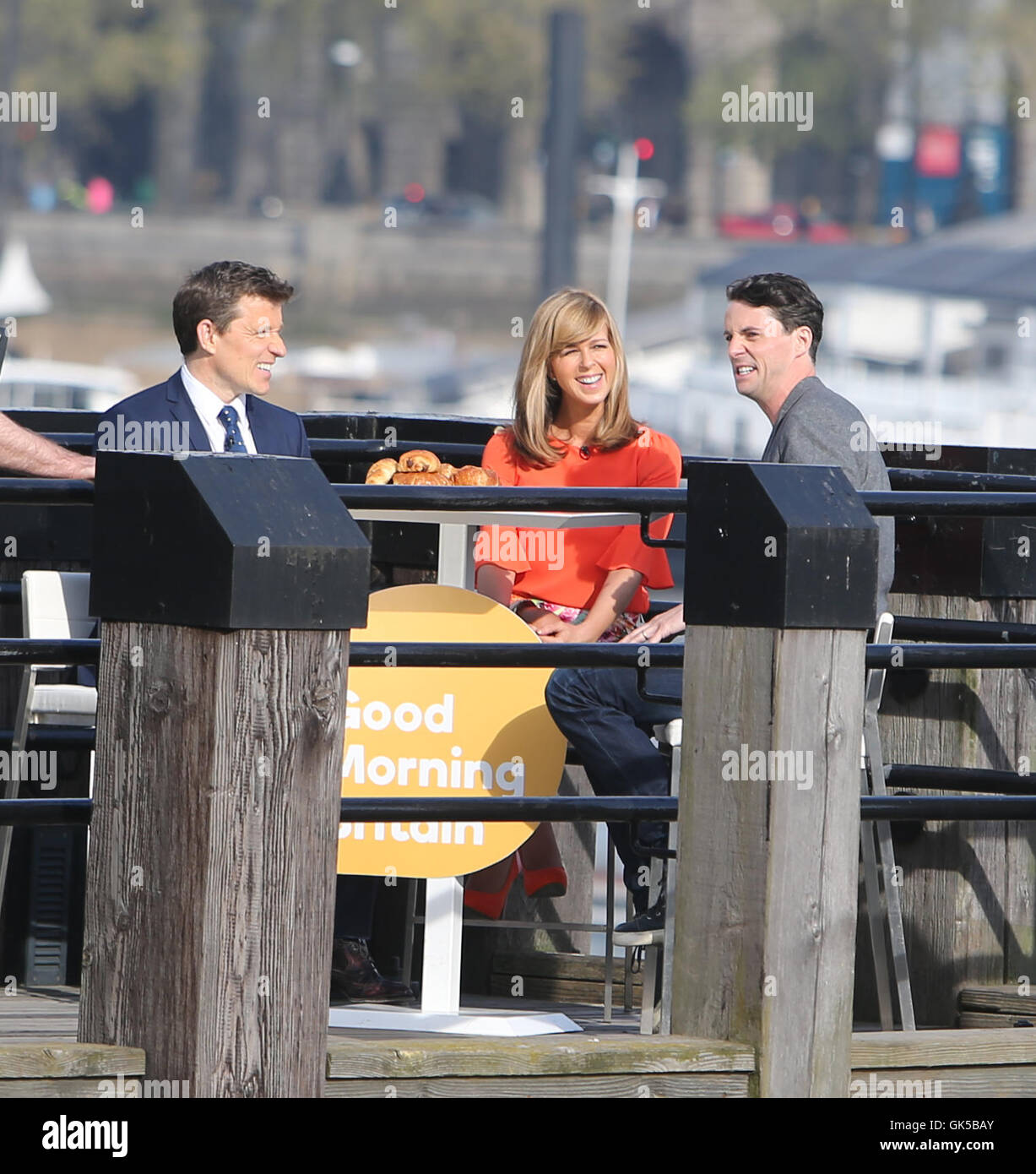 Kate Garraway and Ben Shepard interviewing Matthew Goode on the South ...