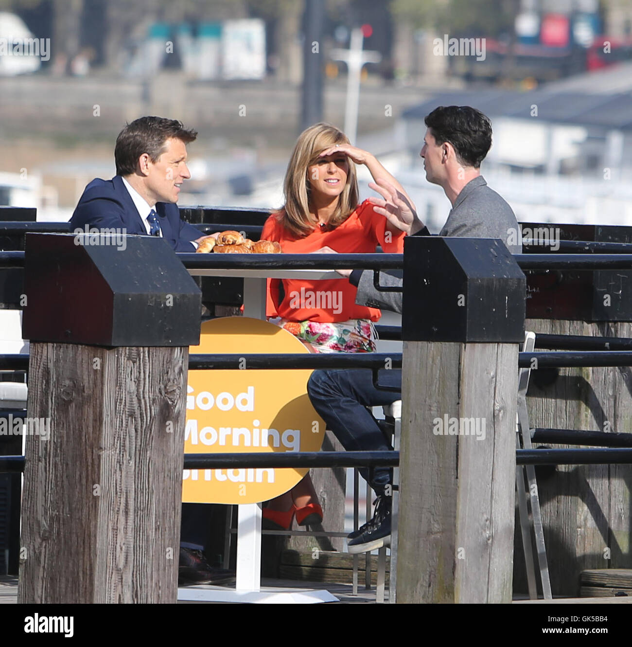 Kate Garraway and Ben Shepard interviewing Matthew Goode on the South ...