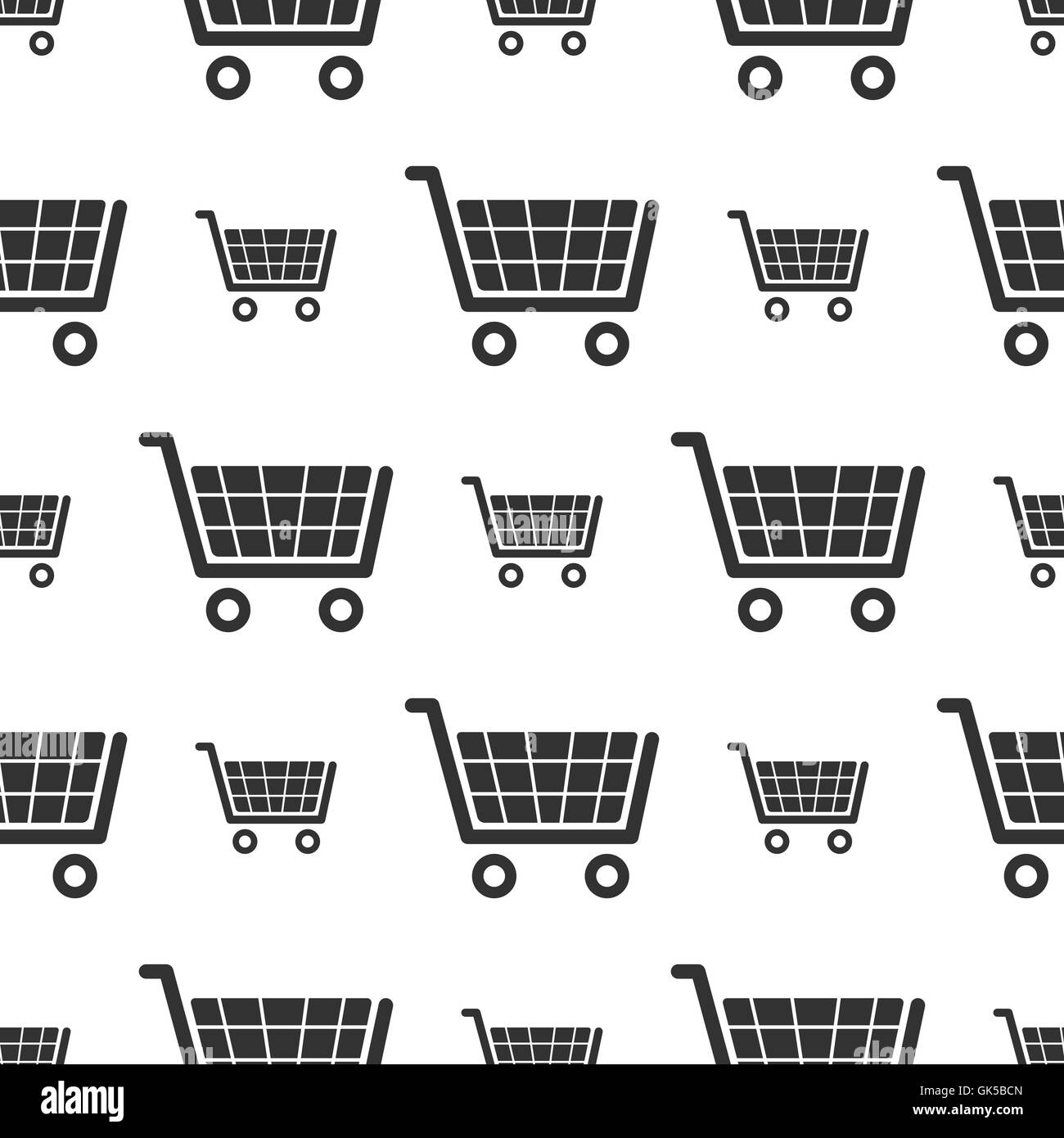Shopping cart seamless Stock Vector Images - Alamy