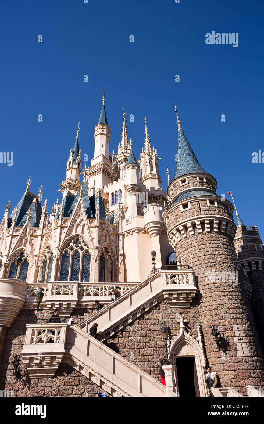 Pink tulip flowers in Tokyo Disneyland Stock Photo - Alamy