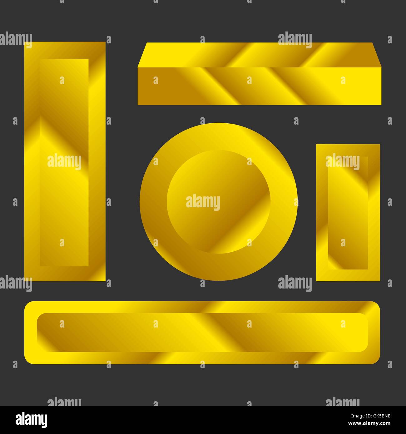 gold bar vector Stock Vector Image & Art - Alamy