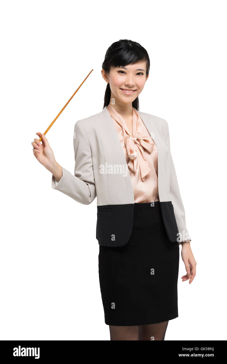 Young female teacher lectures Stock Photo - Alamy