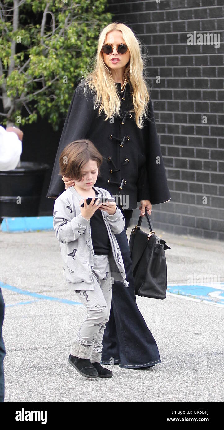 Rachel Zoe takes her son Skyler shopping at XIV Karats in Beverly Hills ...