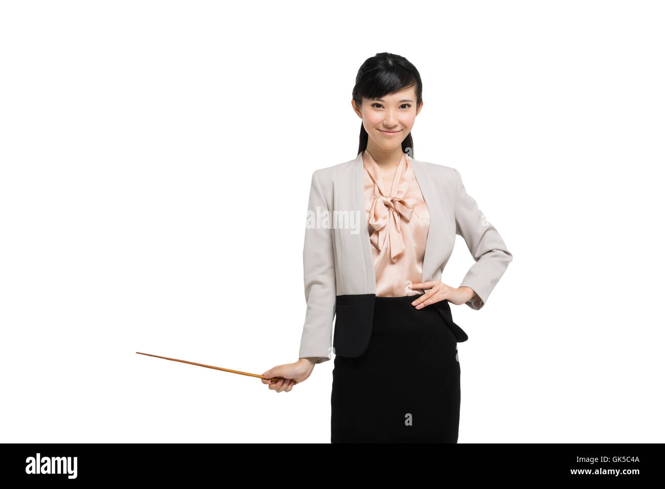 Young female teacher lectures Stock Photo - Alamy