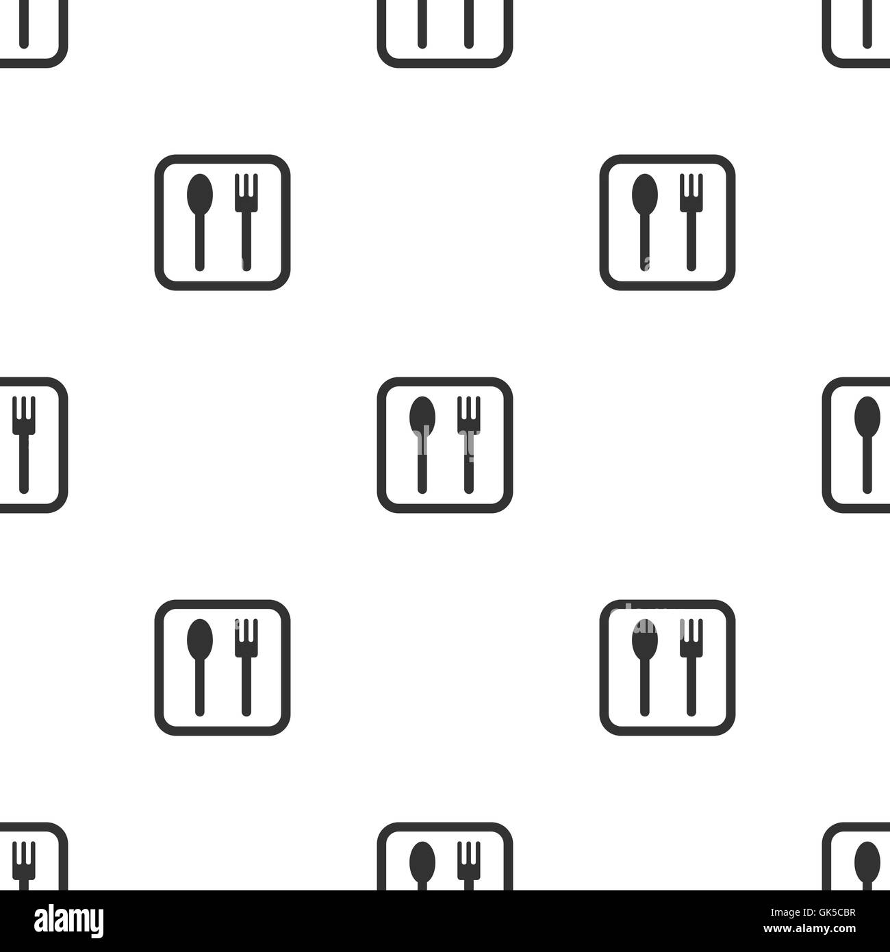Seamless spoon and fork pattern Stock Vector Image & Art - Alamy