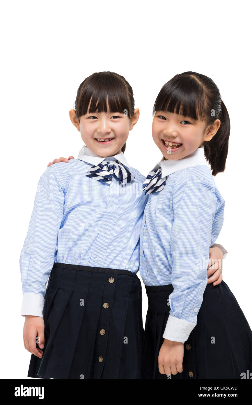 The little girl stood side by side Stock Photo - Alamy