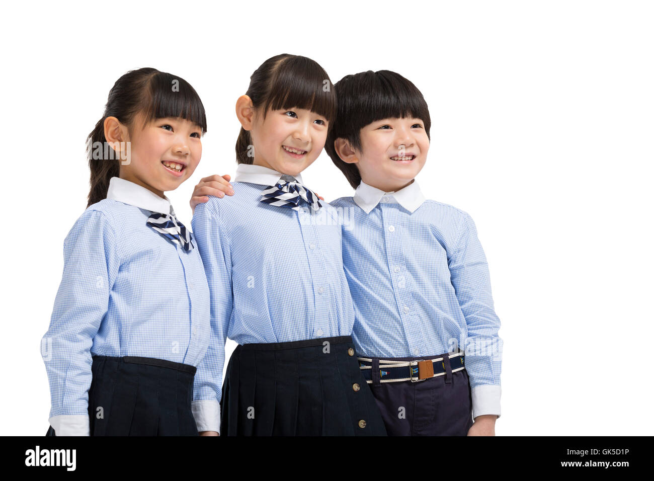 Children stood side by side Stock Photo - Alamy