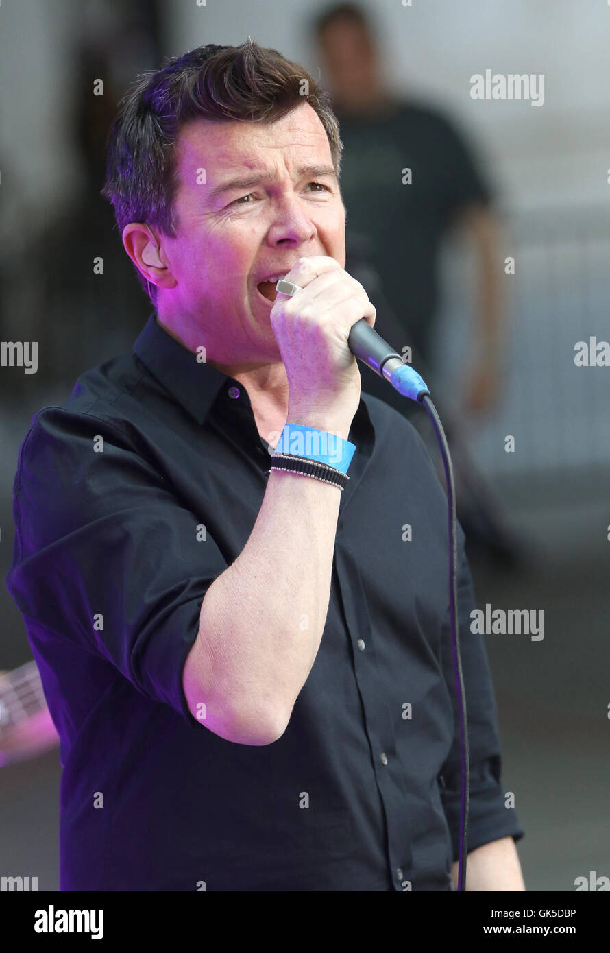 Rick Astley rehearses at the BBC studios ahead of his performance on ...