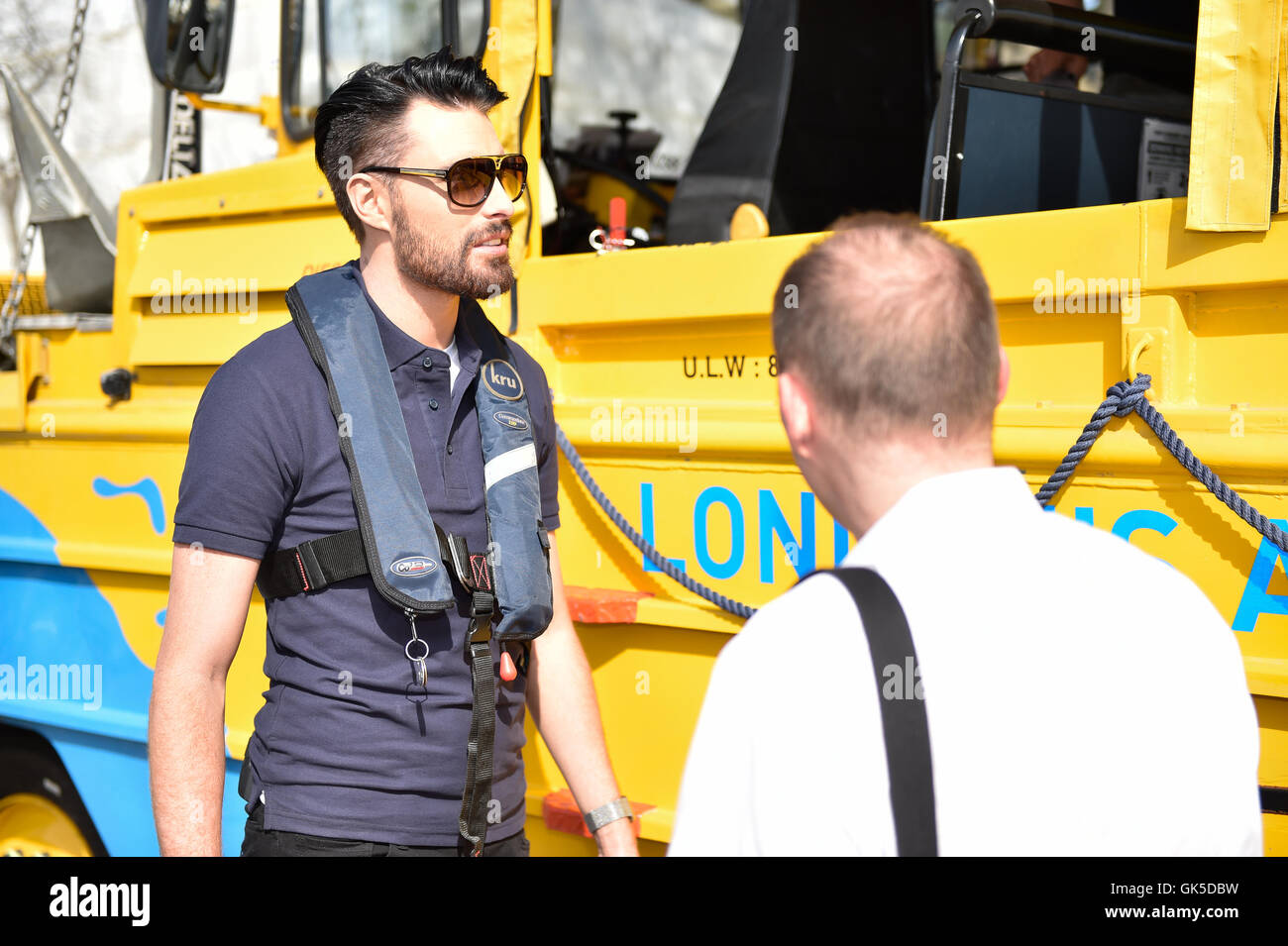 Rylan spent a day swapping jobs for his new TV show. Here he is seen ...
