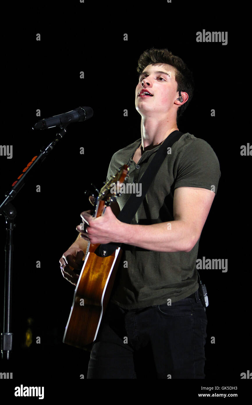 Canadian singer-songwriter Shawn Mendes performs at the Hammersmith ...