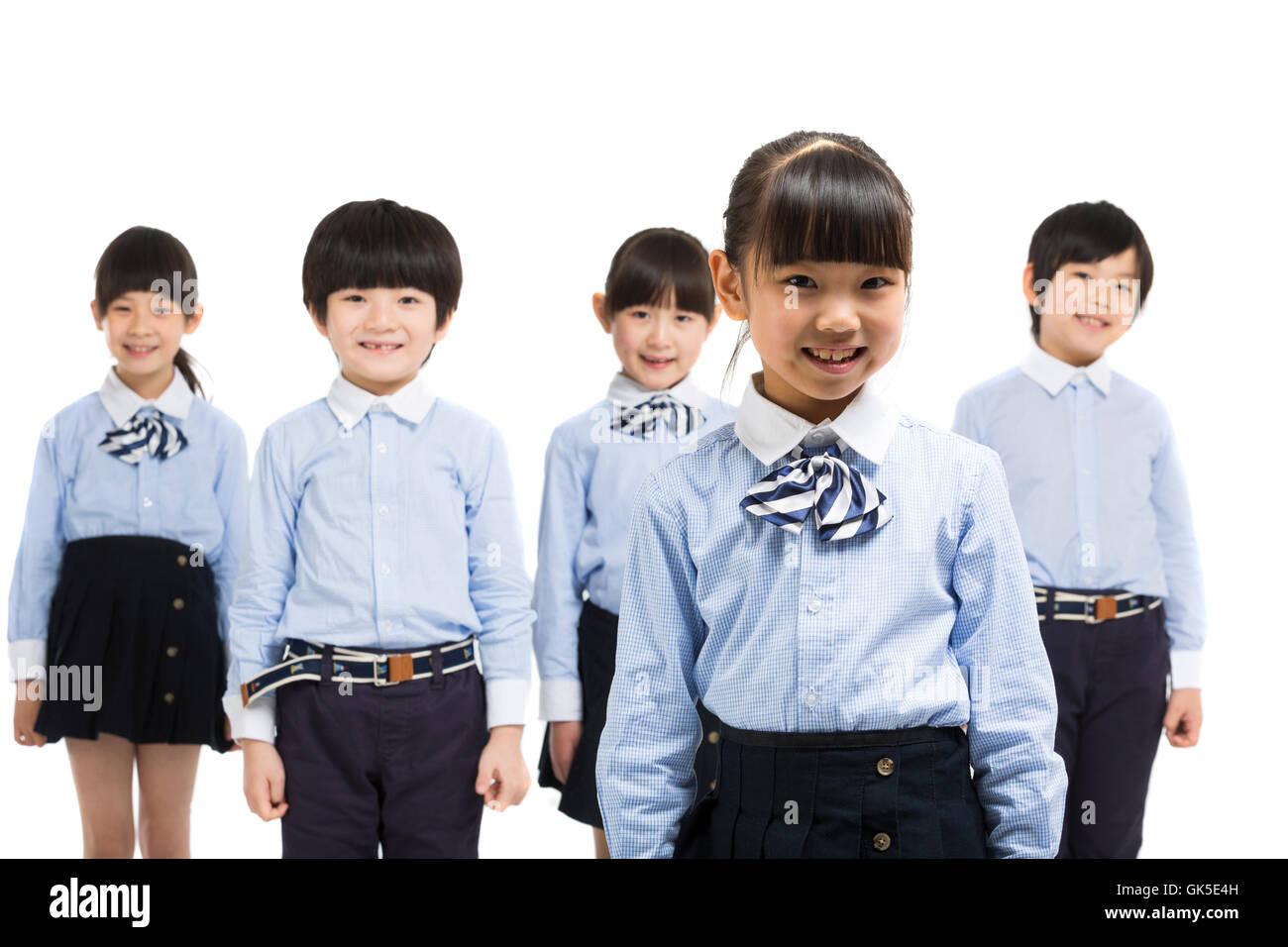 Children queuing station Stock Photo - Alamy