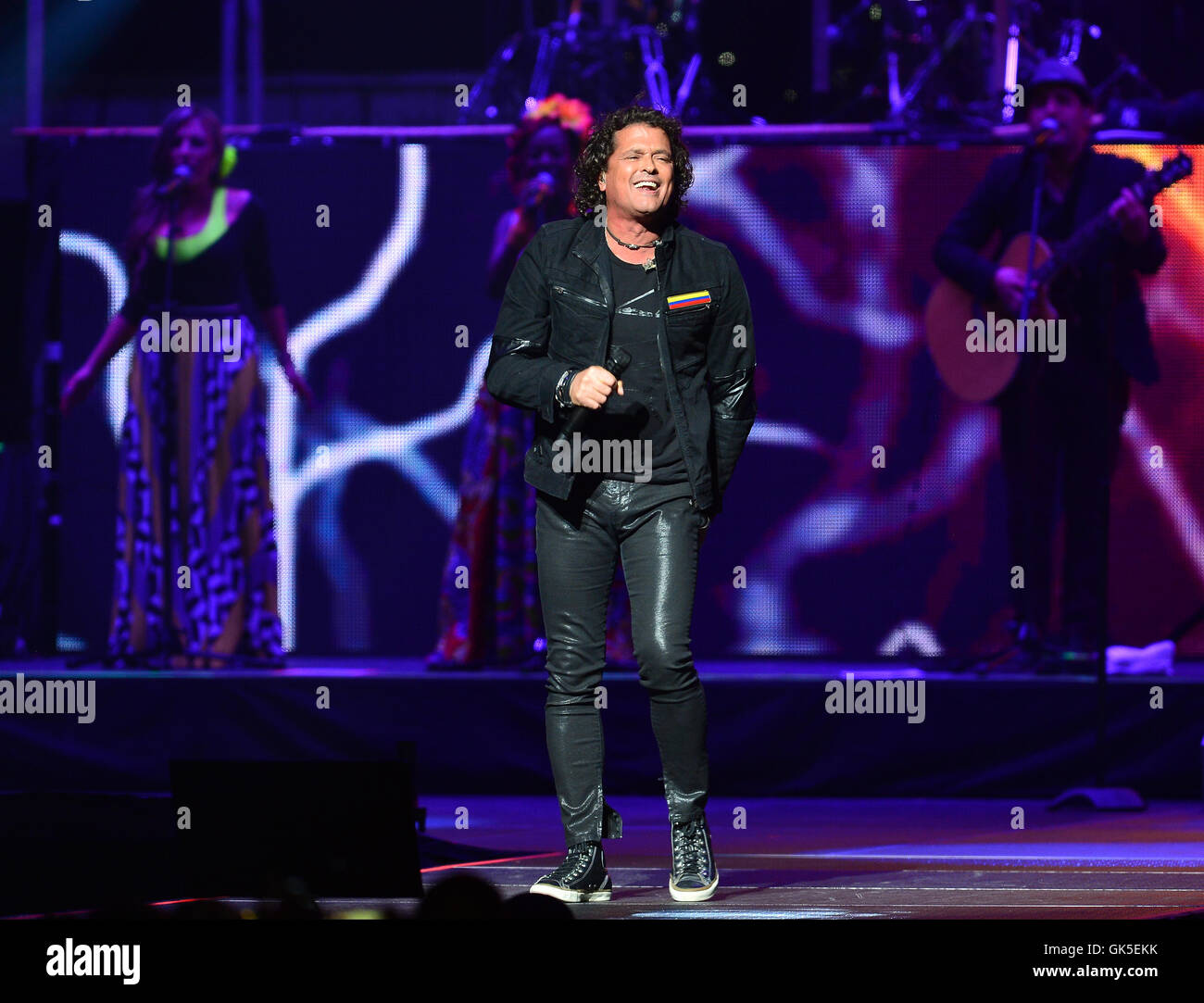 Colombian singer Carlos Vives performs live in concert at the American ...