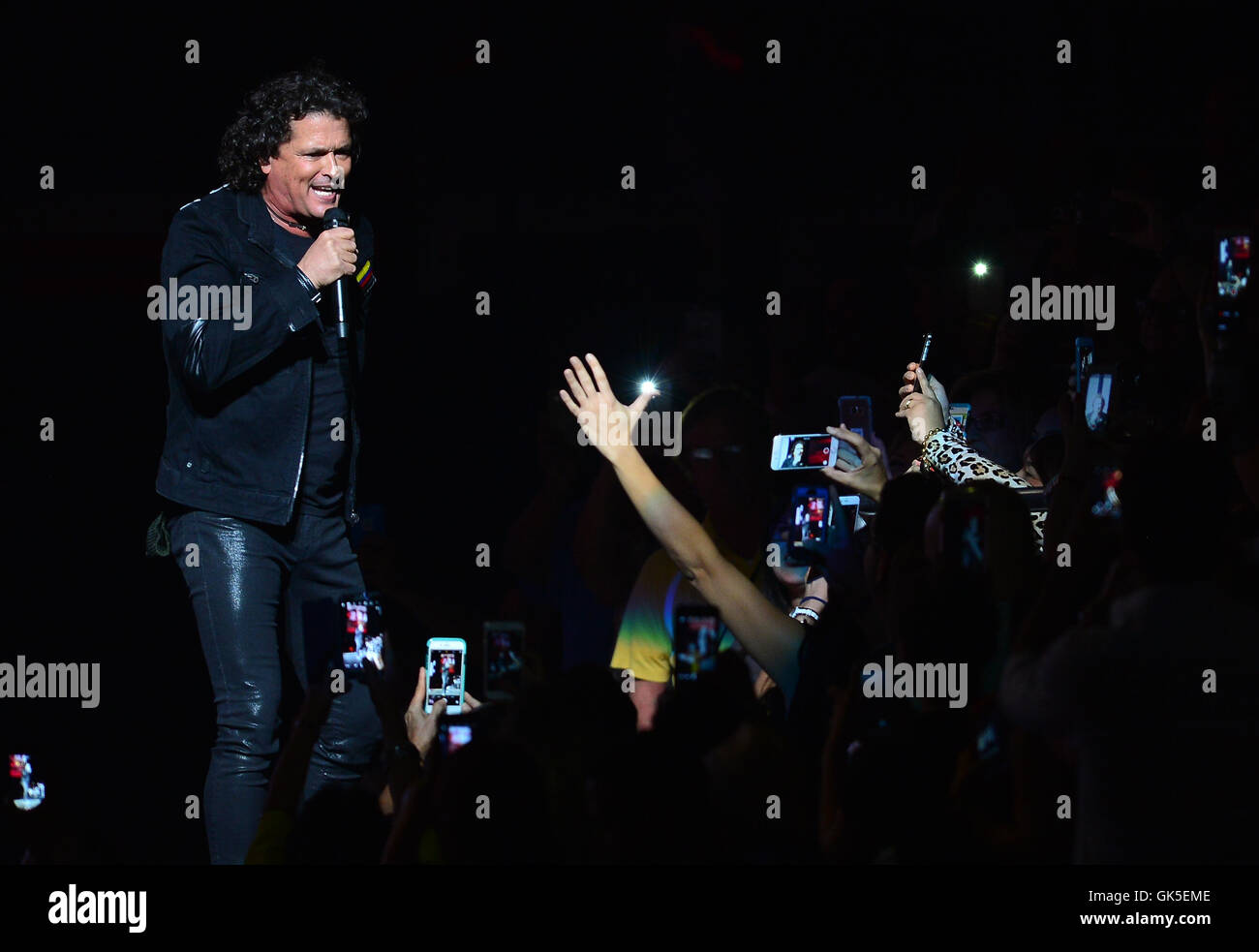 Colombian singer Carlos Vives performs live in concert at the American ...