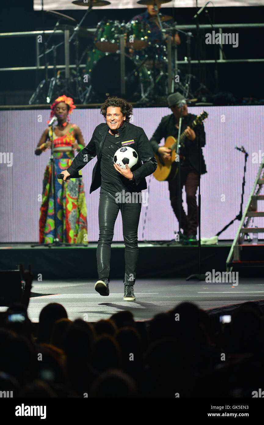 Colombian singer Carlos Vives performs live in concert at the American ...