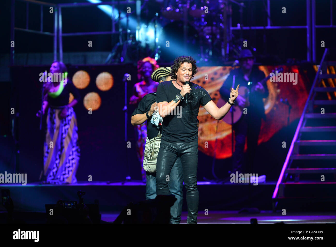 Colombian singer Carlos Vives performs live in concert at the American ...