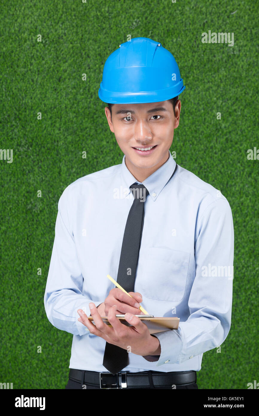 Meadow business man engineer Stock Photo - Alamy