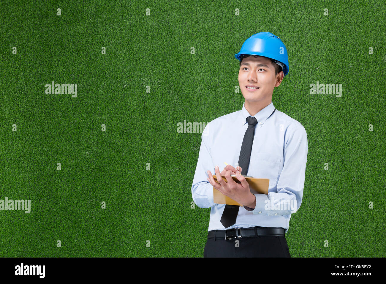 Meadow business man engineer Stock Photo - Alamy