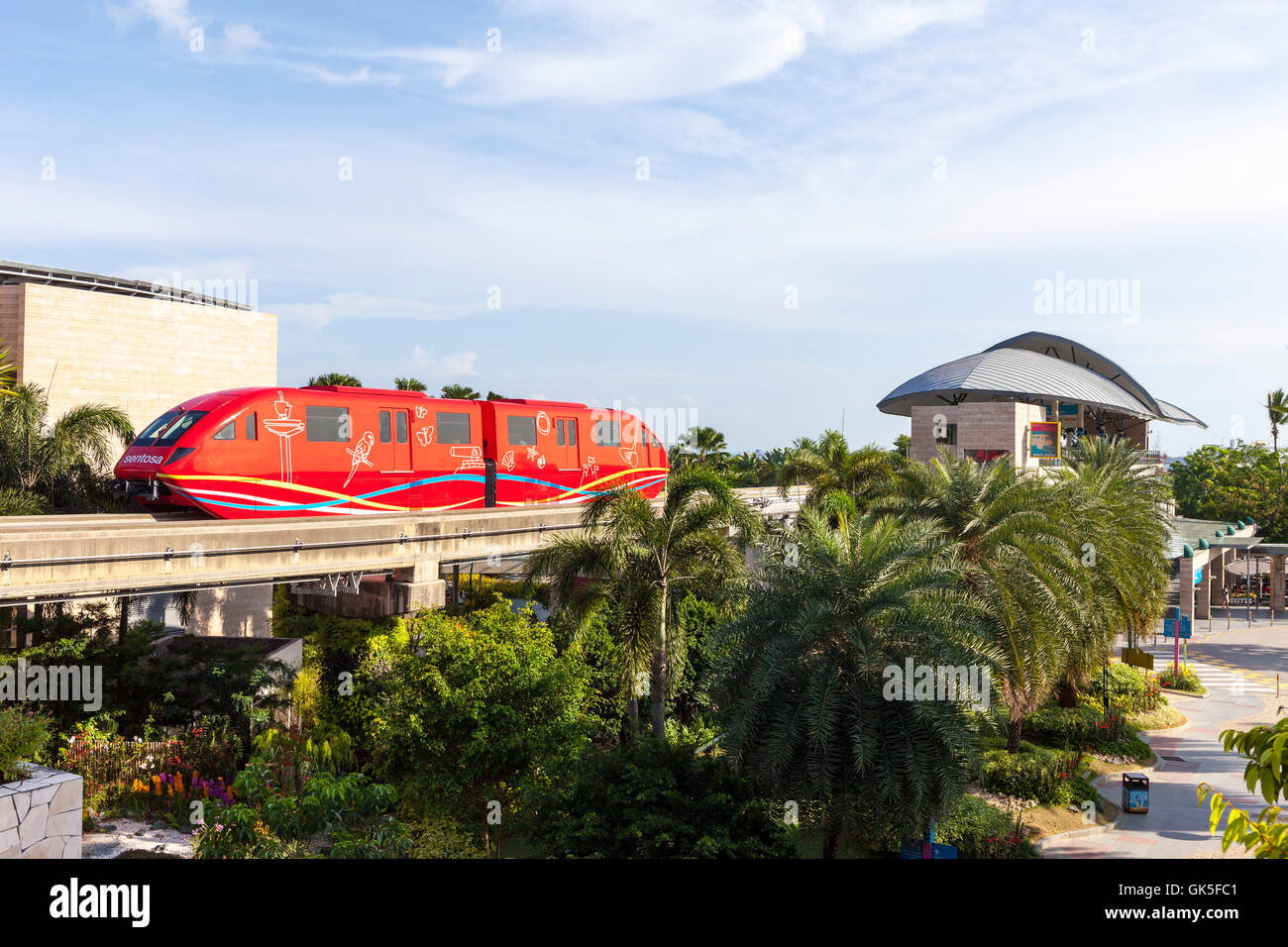 Sentosa Express is connected to the island Sentosa in Singapore ...