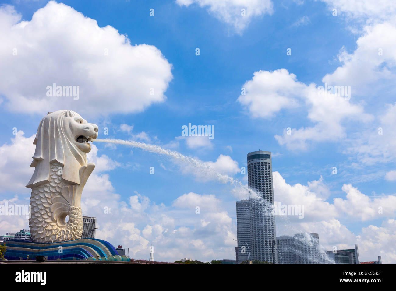 Singapore Merlion Fountain Stock Photo - Alamy