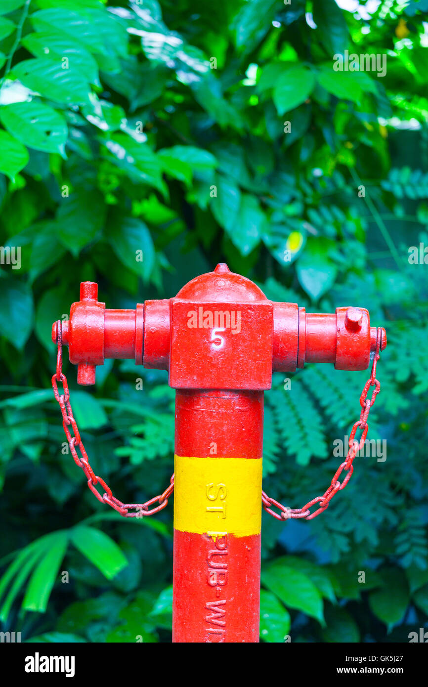 Red fire hydrant Stock Photo - Alamy