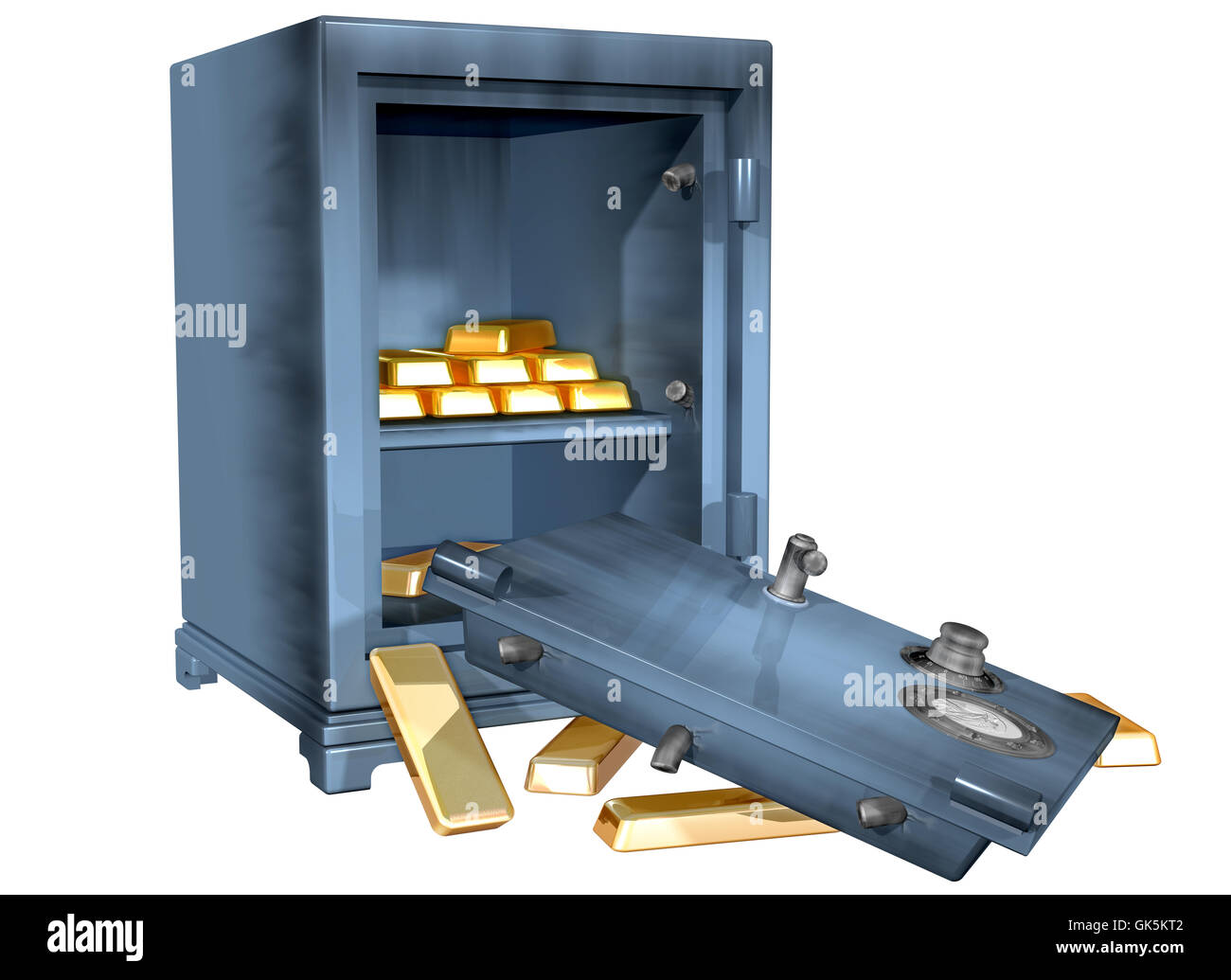 Strongbox safe gold bars hi-res stock photography and images - Alamy