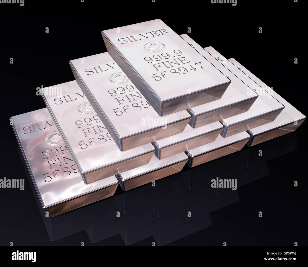Silver ingots treasure hi-res stock photography and images - Alamy