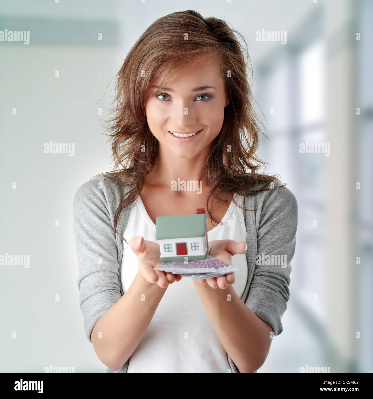 woman bank lending institution Stock Photo - Alamy