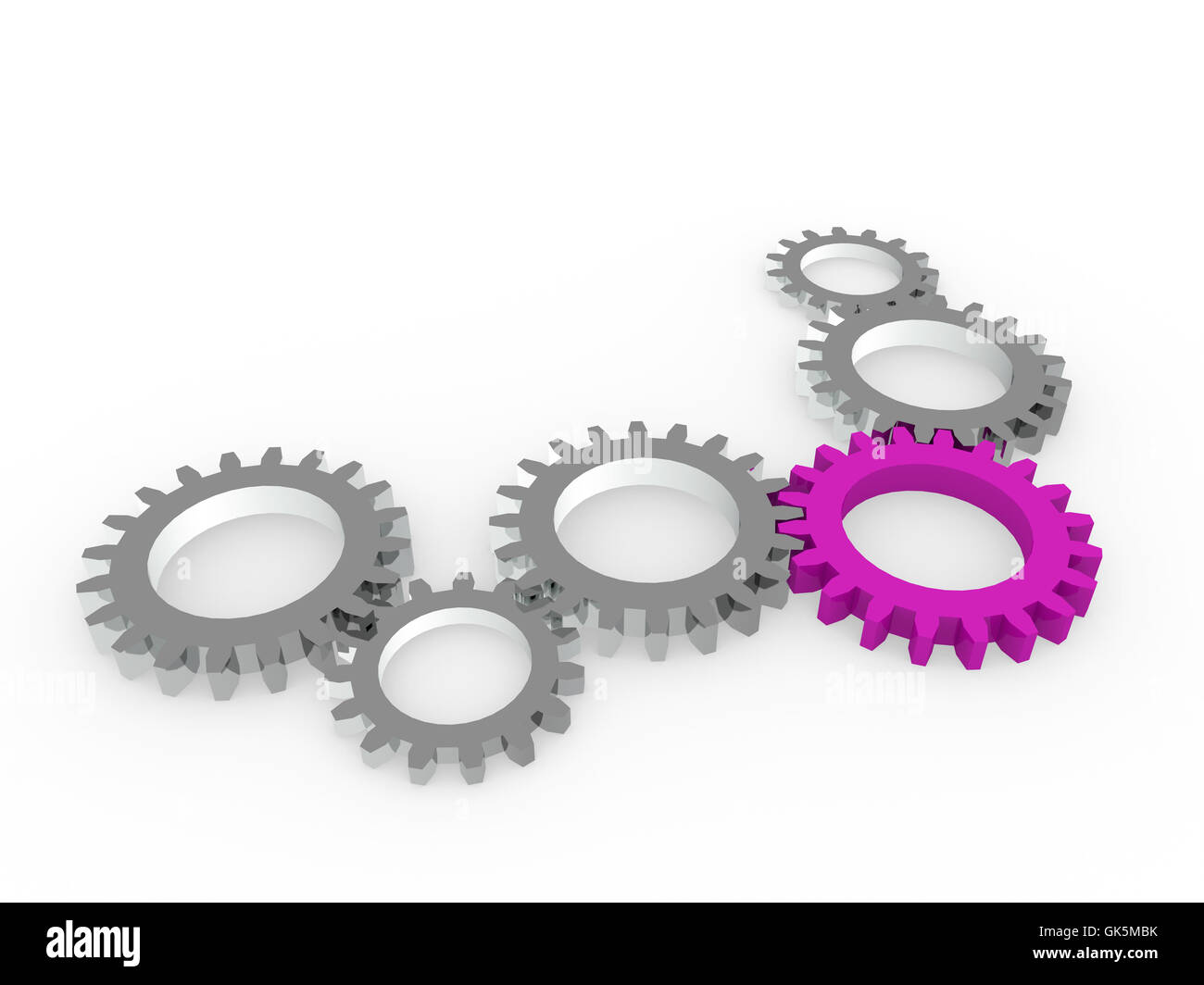 3d gear purple steel chrom Stock Photo - Alamy