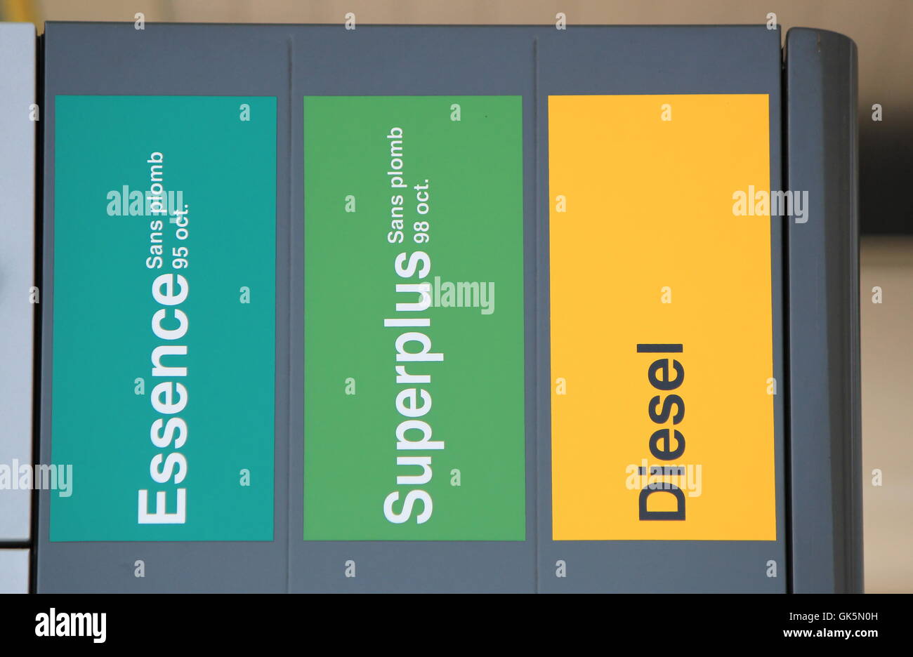 Petrol station label gas hi-res stock photography and images - Alamy