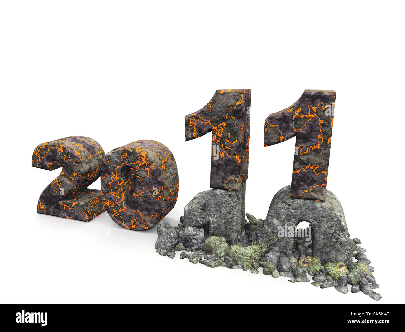 3D an inscription 2011 Stock Photo - Alamy