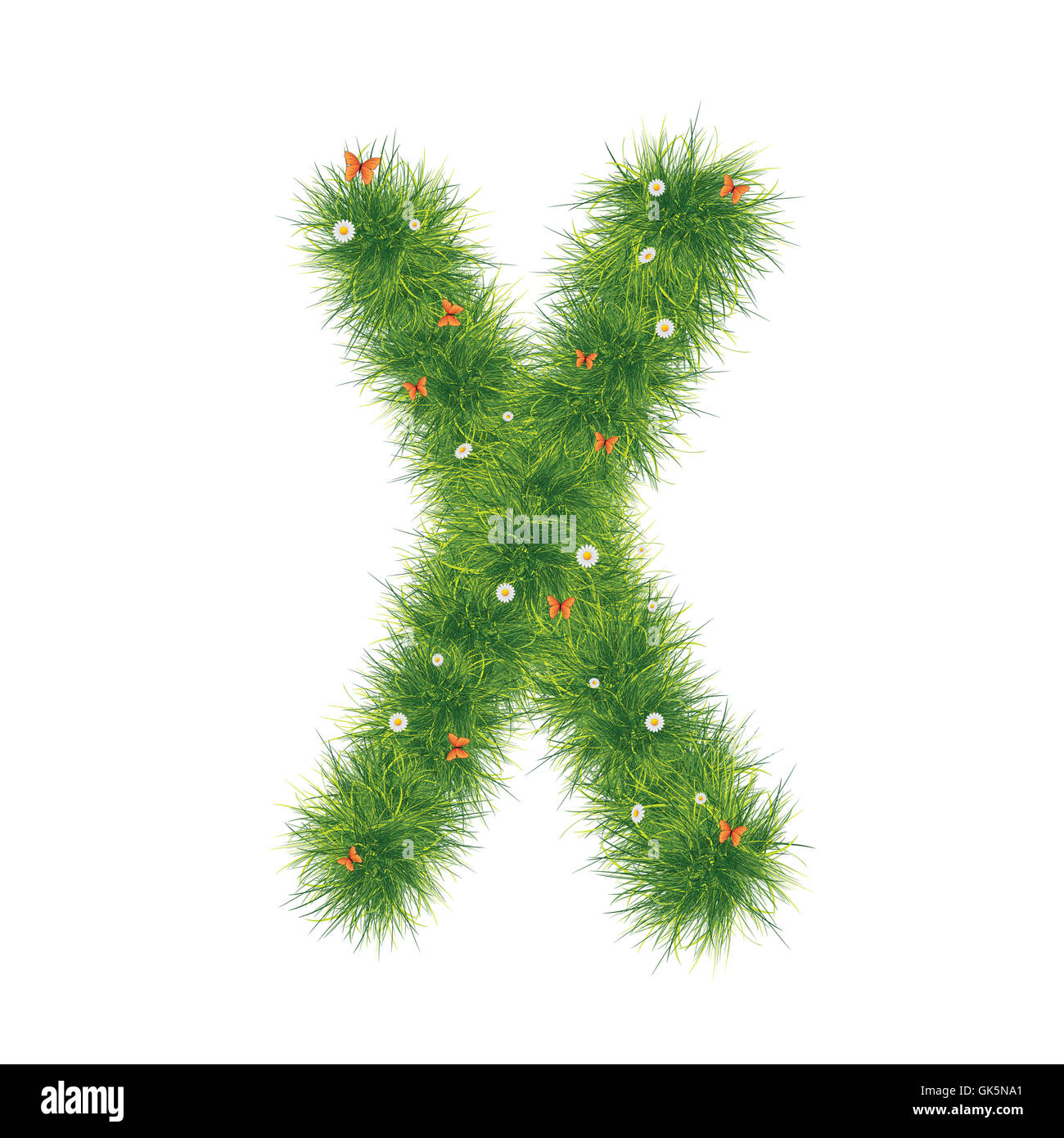 Grass Alphabet A-Z Stock Photo - Alamy