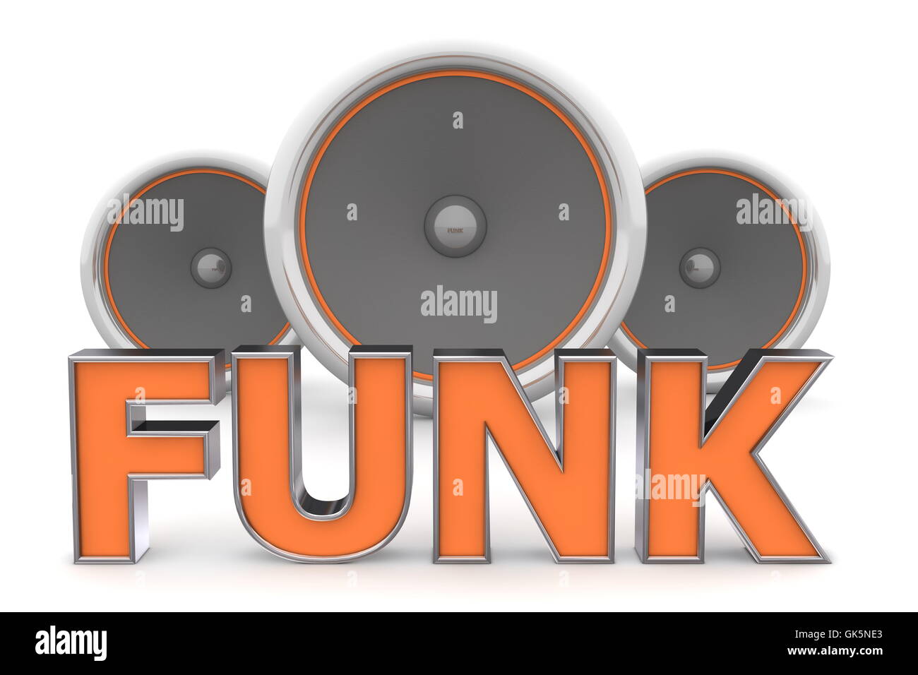 Speakers FUNK ∩┐╜ Orange Stock Photo - Alamy