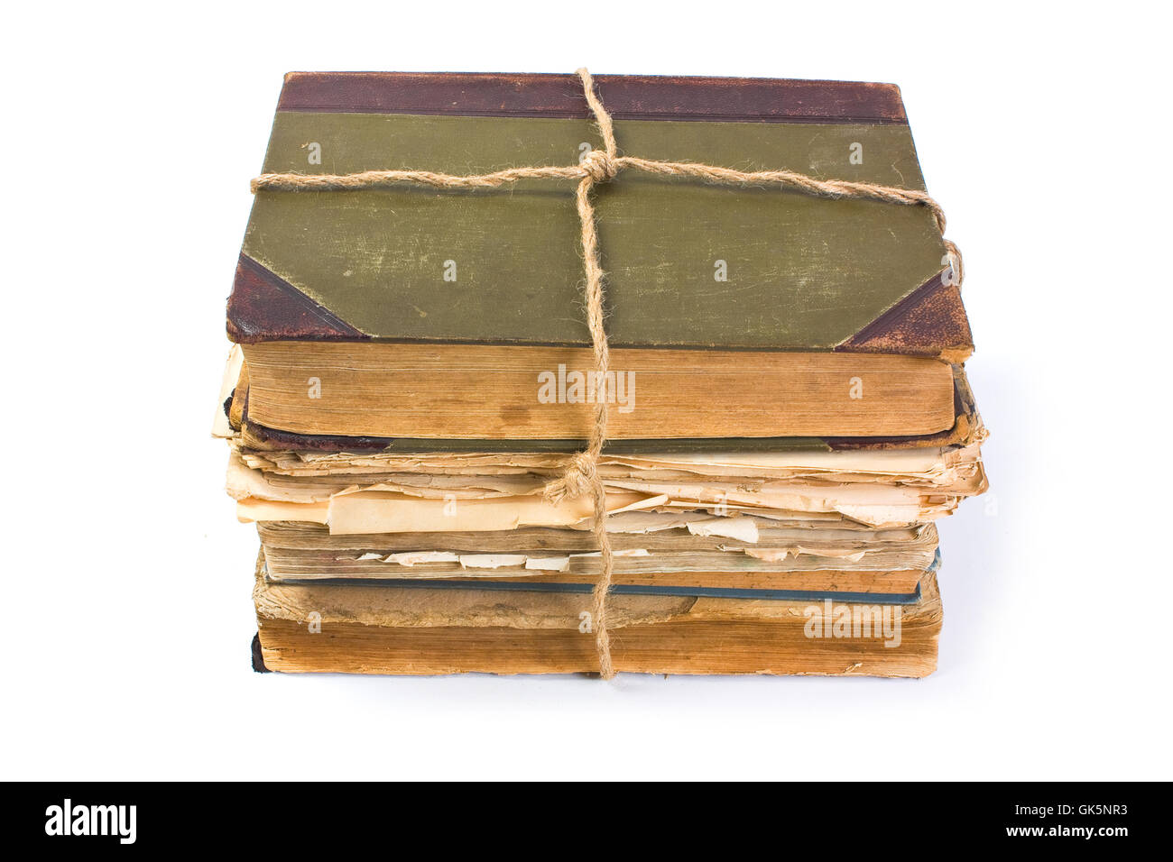 An old book with a crumpled sheet Stock Photo - Alamy