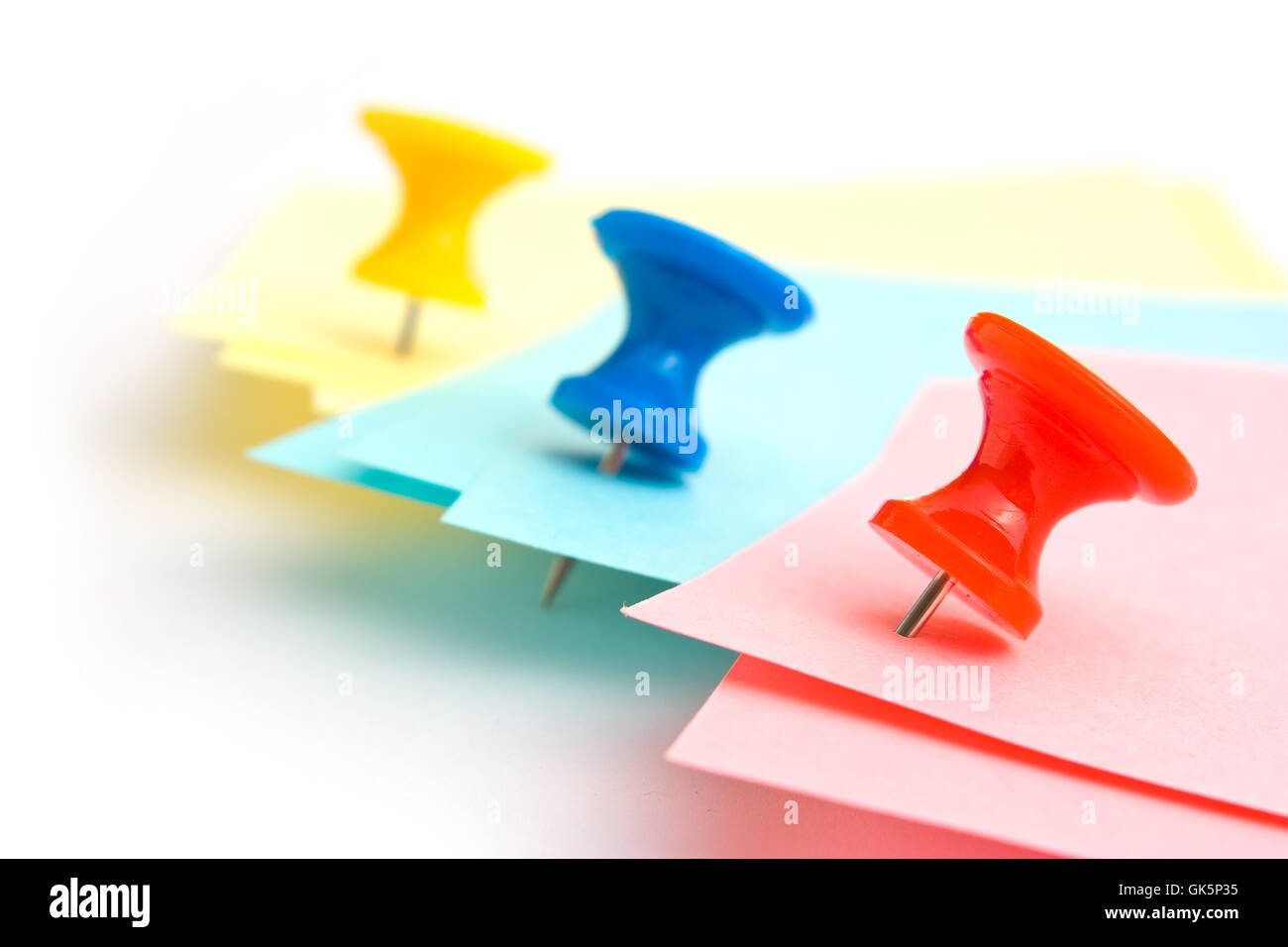 sheets pinned buttons Stock Photo - Alamy