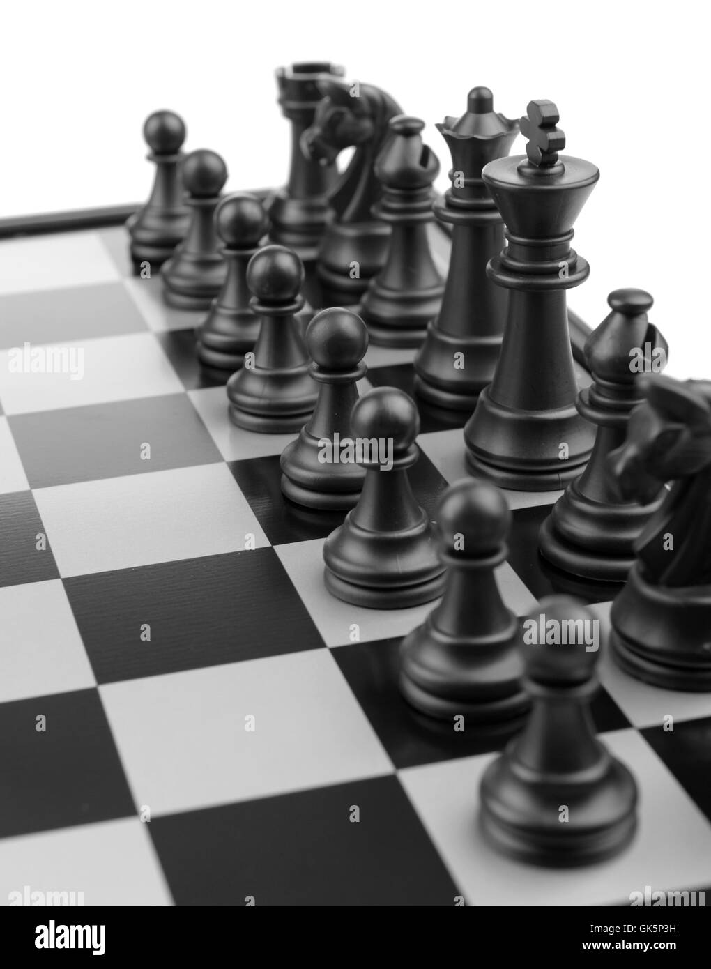 Chess board games Black and White Stock Photos & Images - Alamy