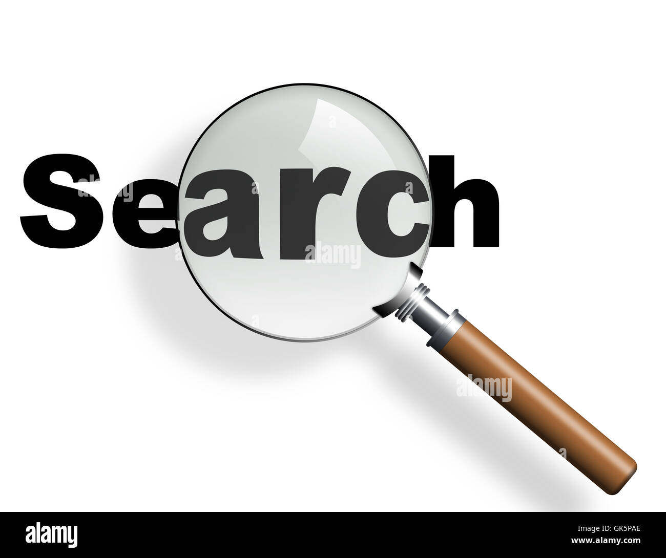 Magnifier and search Stock Photo - Alamy
