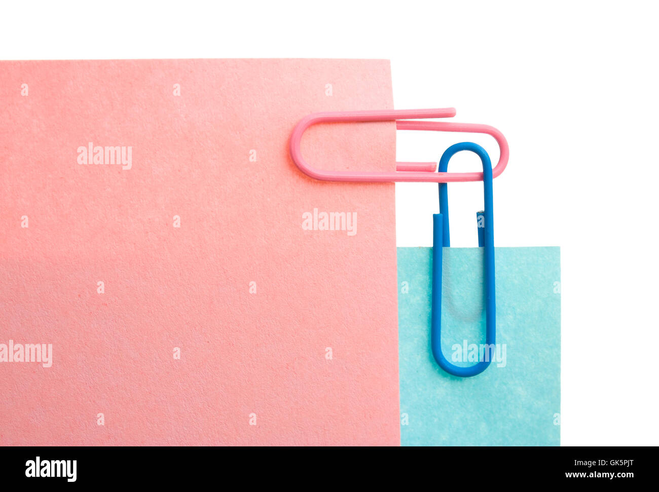 sheets of stapled paper clips Stock Photo - Alamy