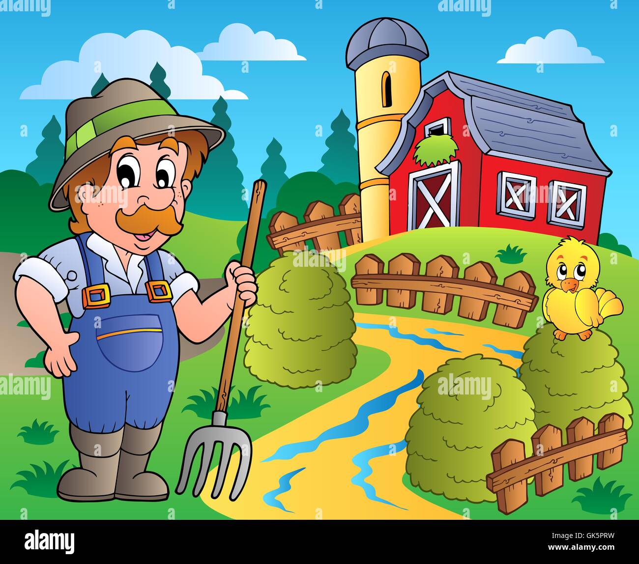 Farmyard Barn Cartoon High Resolution Stock Photography and Images - Alamy