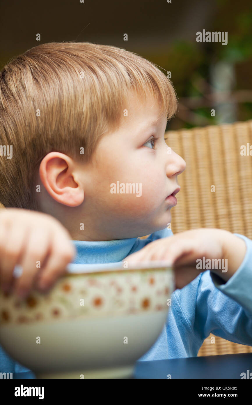 Little boy's breakfast Stock Photo - Alamy