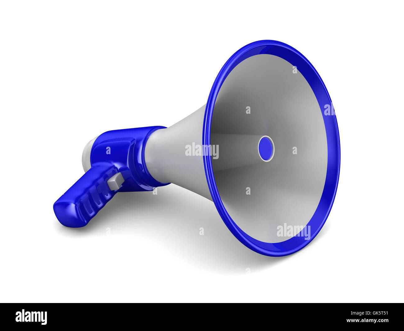 Megaphone on white background. Isolated 3D image Stock Photo - Alamy
