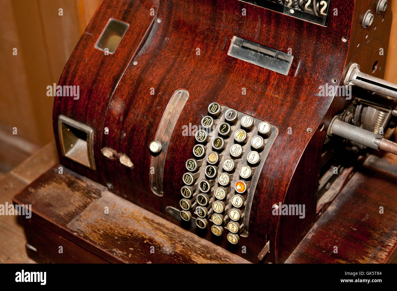 Ancient cash register Stock Photo - Alamy