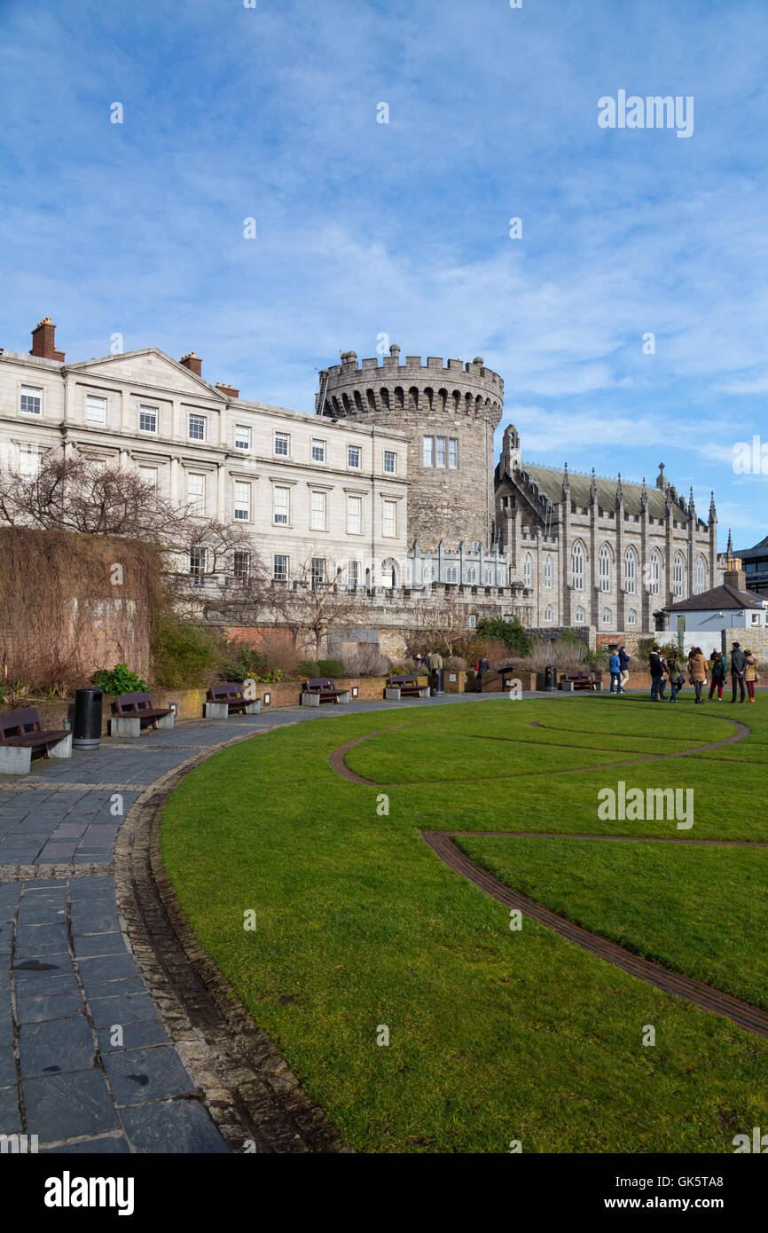 The Dubh Linn gardens in Dublin Castle, Ireland Stock Photo - Alamy