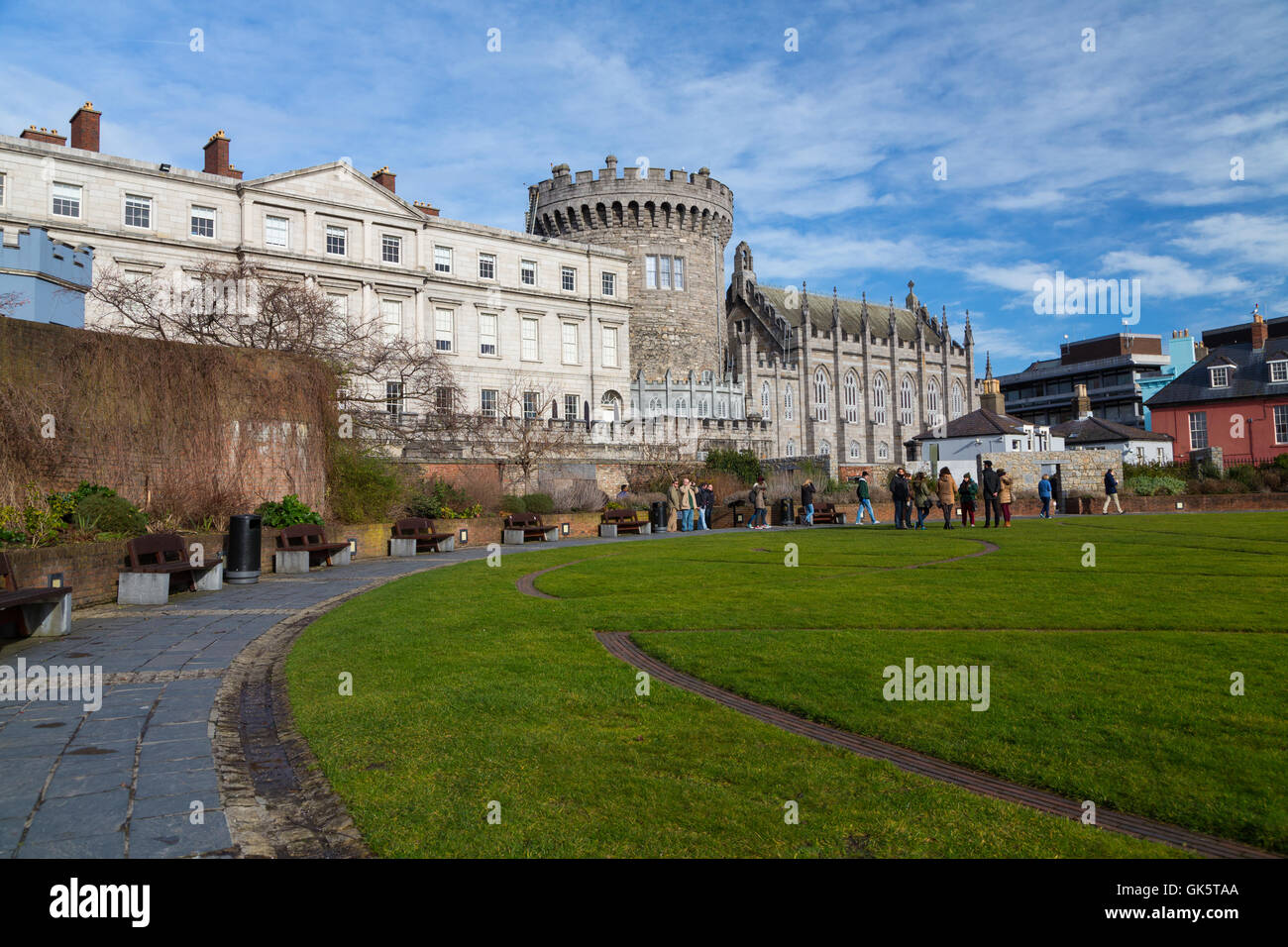 The Dubh Linn gardens in Dublin Castle, Ireland Stock Photo - Alamy
