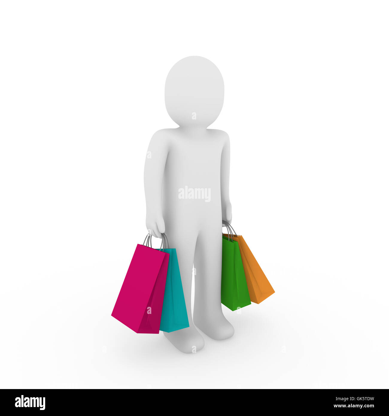 3d man sale bag shopping Stock Photo - Alamy