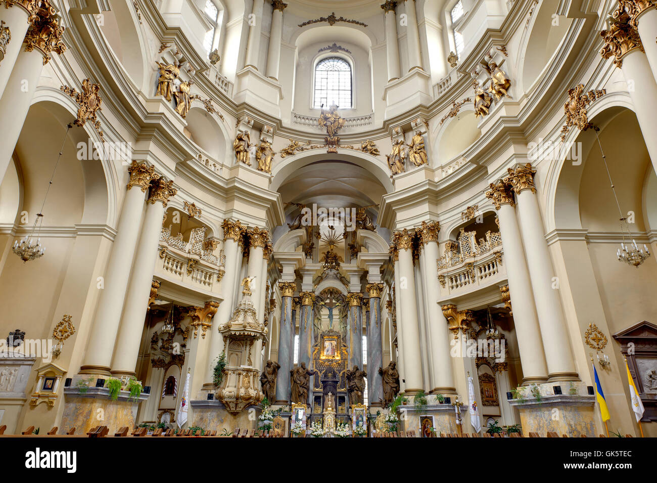 Interior of ancient church Stock Photo - Alamy