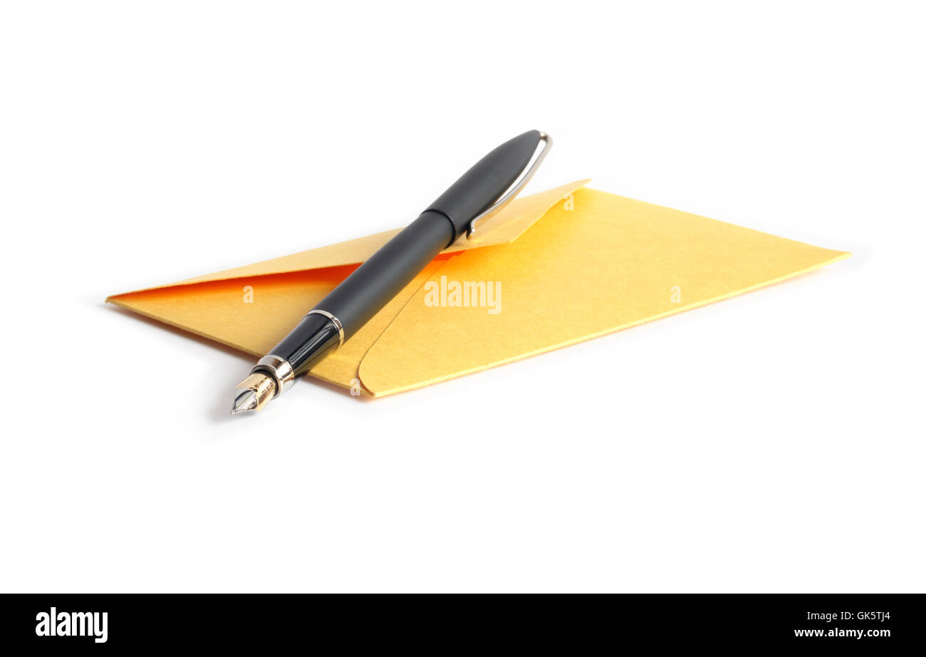 Envelope And Pen Stock Photo - Alamy