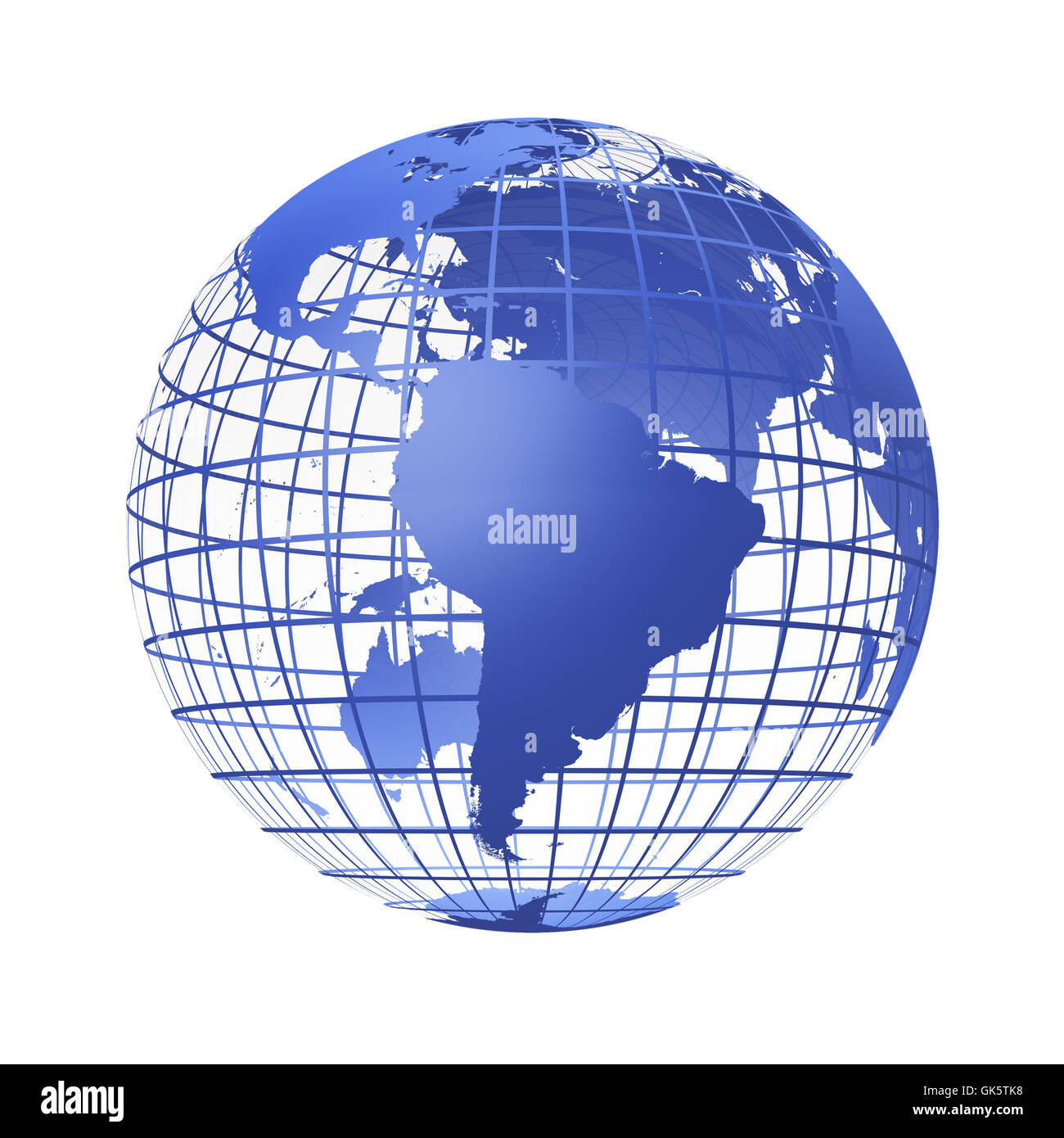 transparent the globe blue color Stock Photo - Alamy