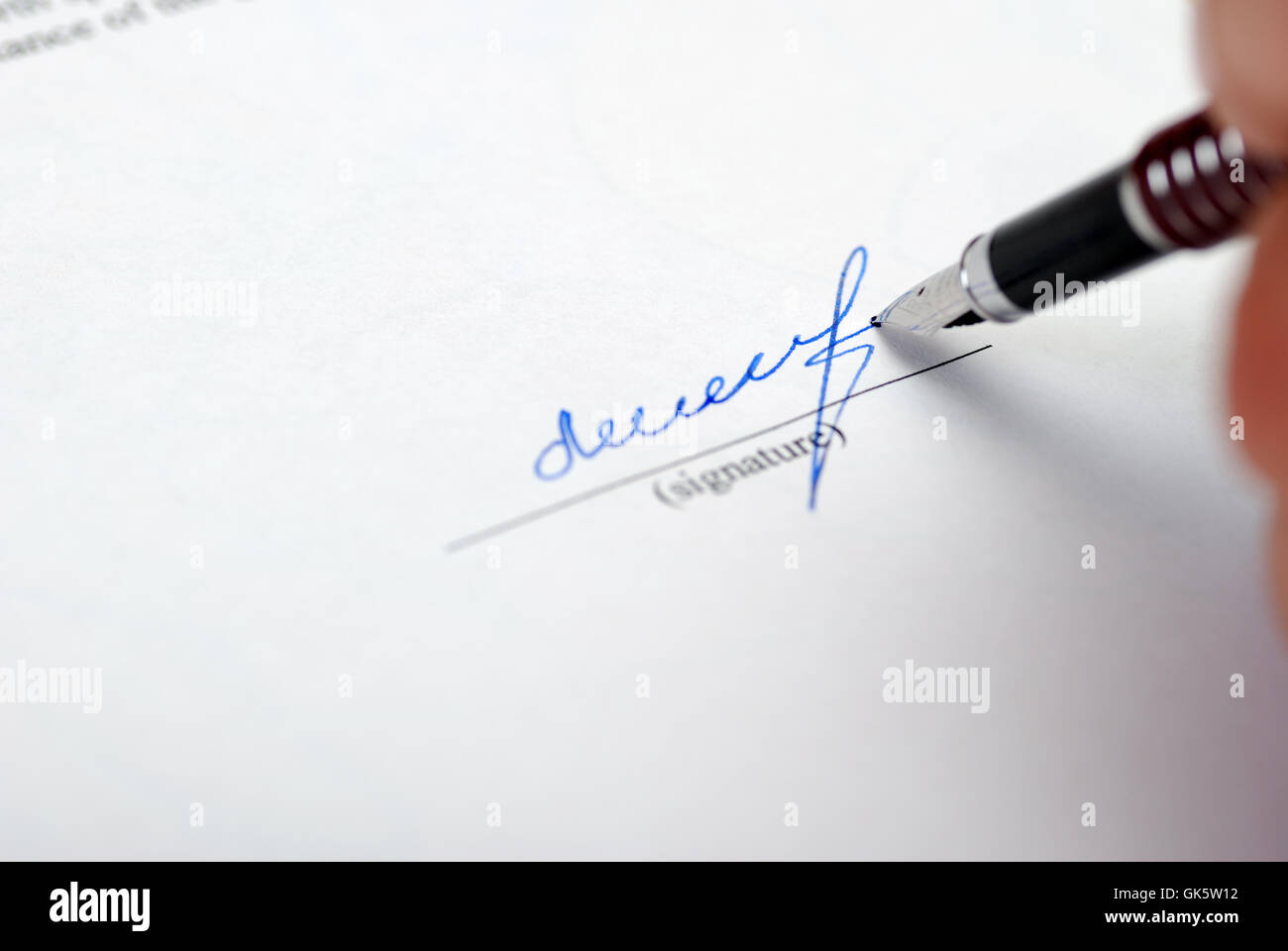 signature close up Stock Photo - Alamy