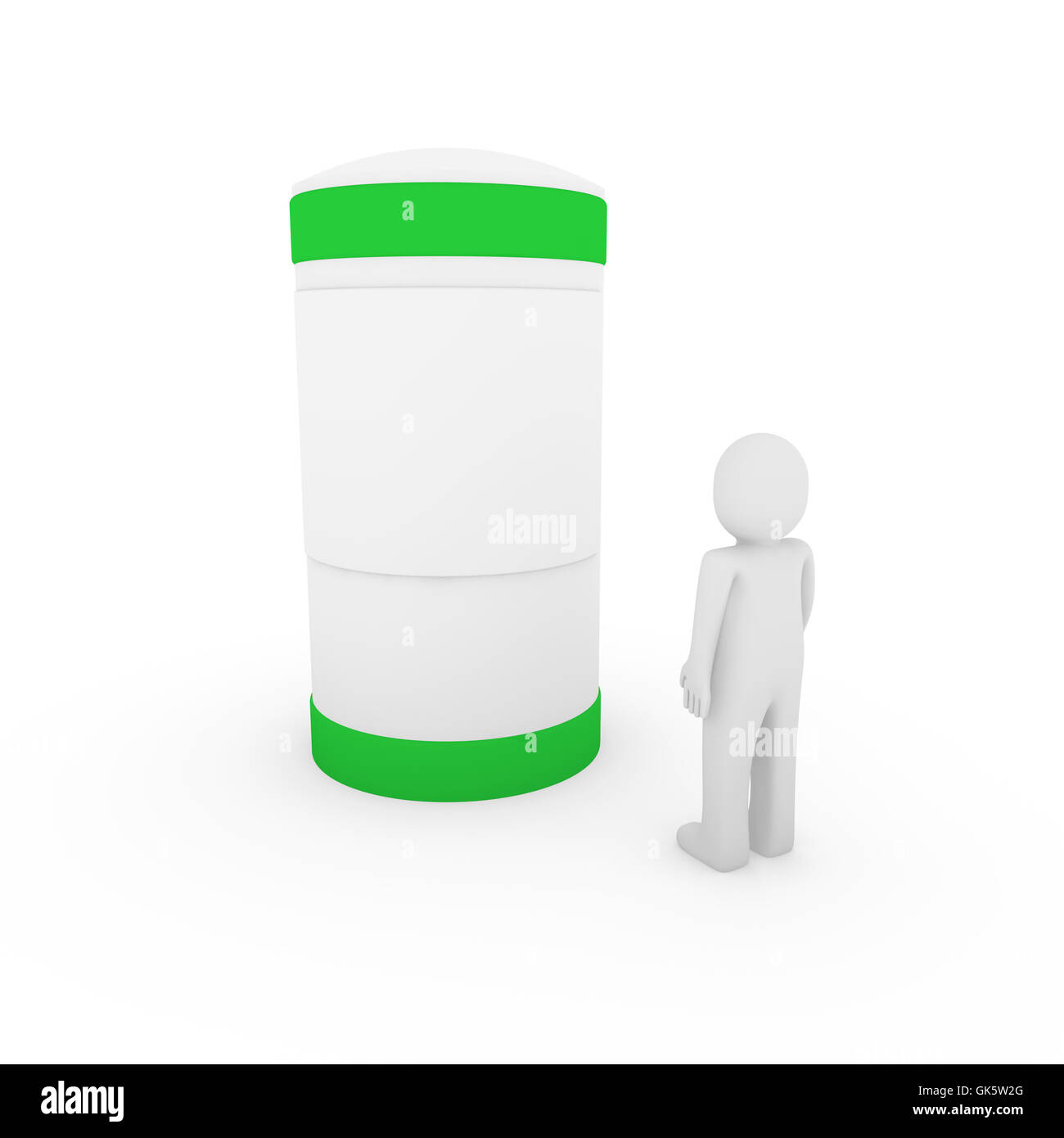 3d human man green banner Stock Photo - Alamy