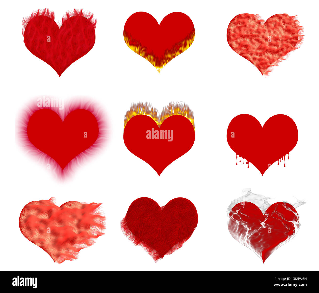 Hot fire smoke burn effects Cut Out Stock Images & Pictures - Alamy